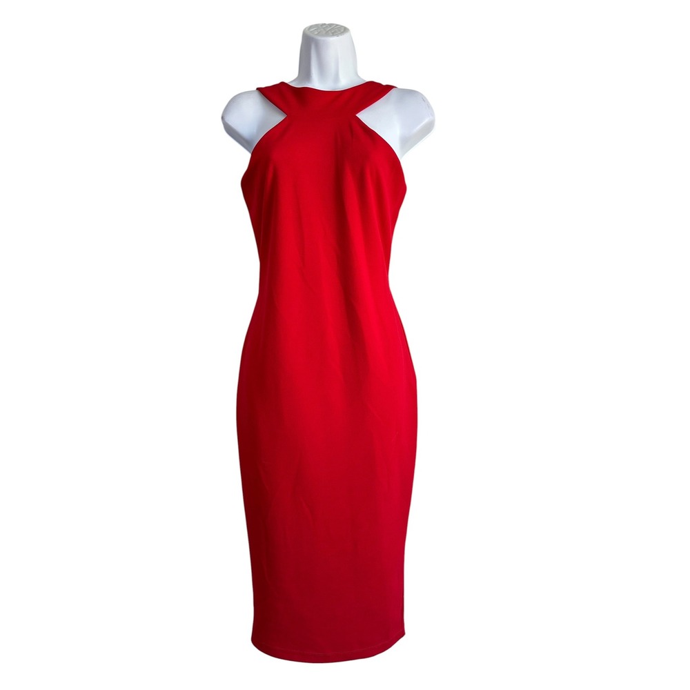 Nookie | Dresses | Nookie Red Midi Dress Siren Glam Old Money Date ...